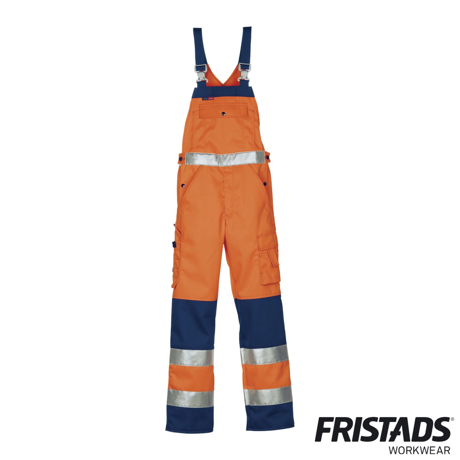 Fristads Warnschutz-Latzhose Klasse 2 | EN 471 | Orange/Marine *RP ...